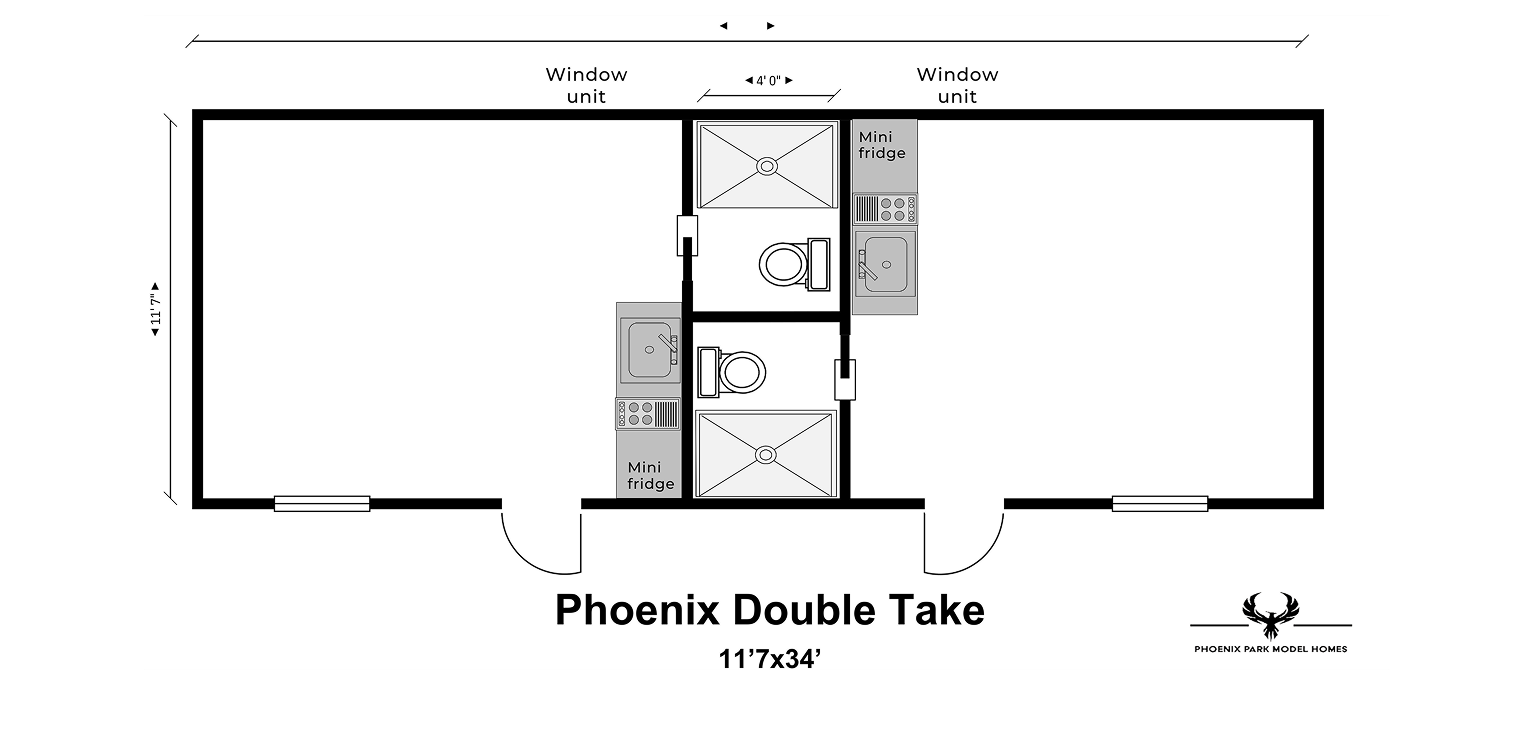 Our Park Model Floor Plans (Includes 3D Image)- Phoenix