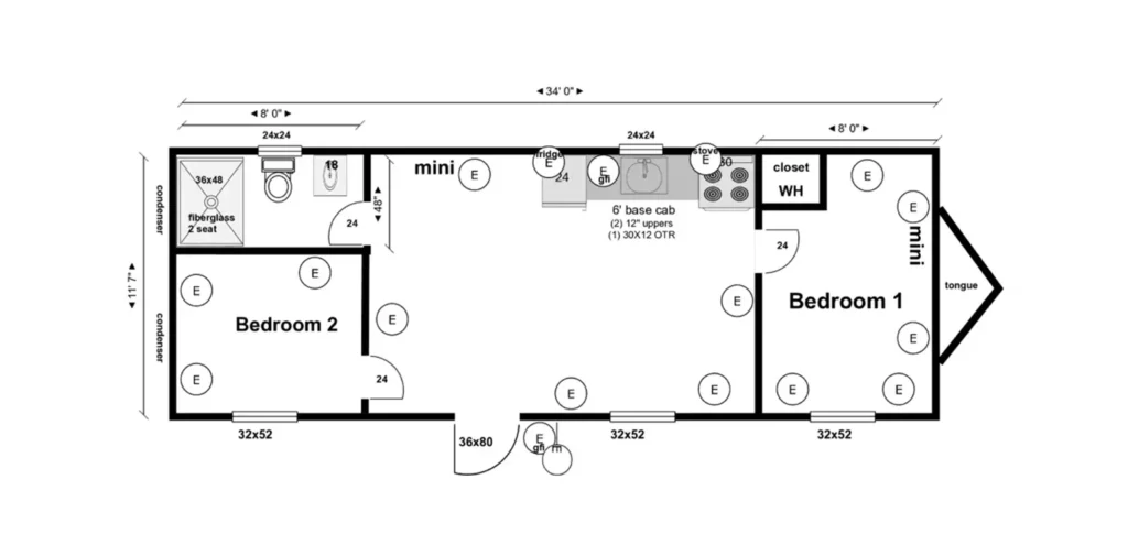 Oasis Series | 2 Bed 1 Bath Park Model Home