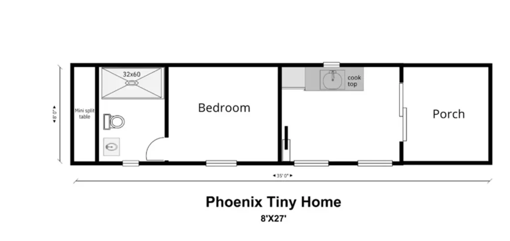 Our Park Model Floor Plans (Includes 3D Image)- Phoenix